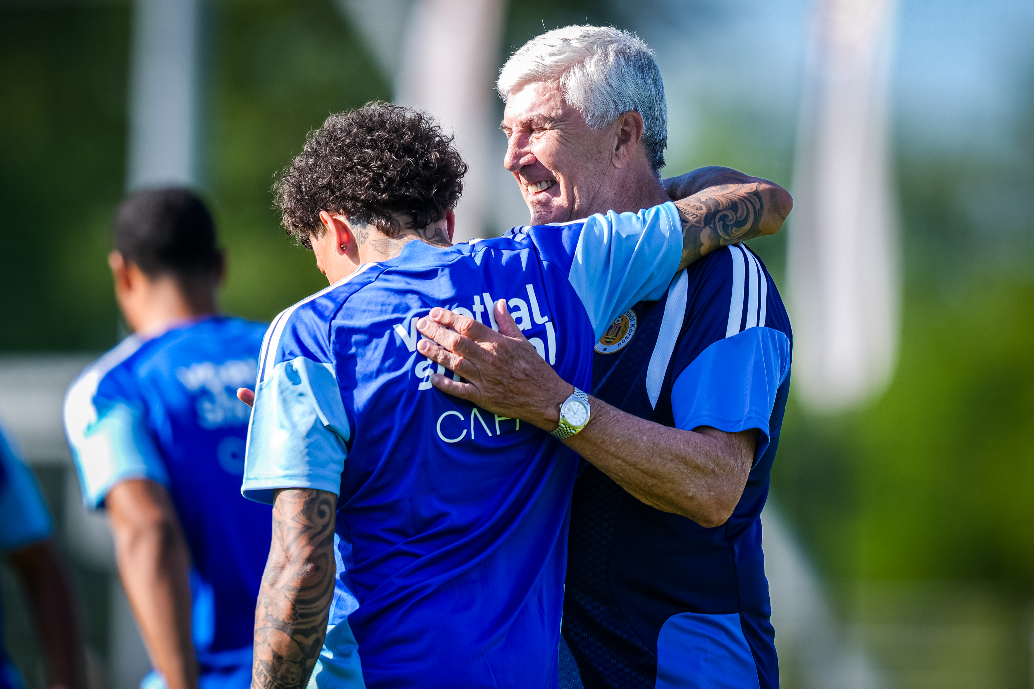 De spelers van Curaçao hebben een schakelprogramma