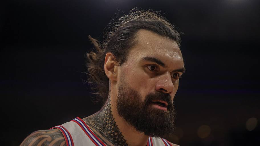 Rockets' Steven Adams makes appearance during Thunder-Spurs Game 7