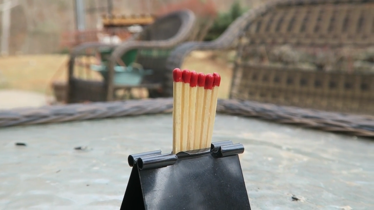 This is what a match really looks like when it catches fire