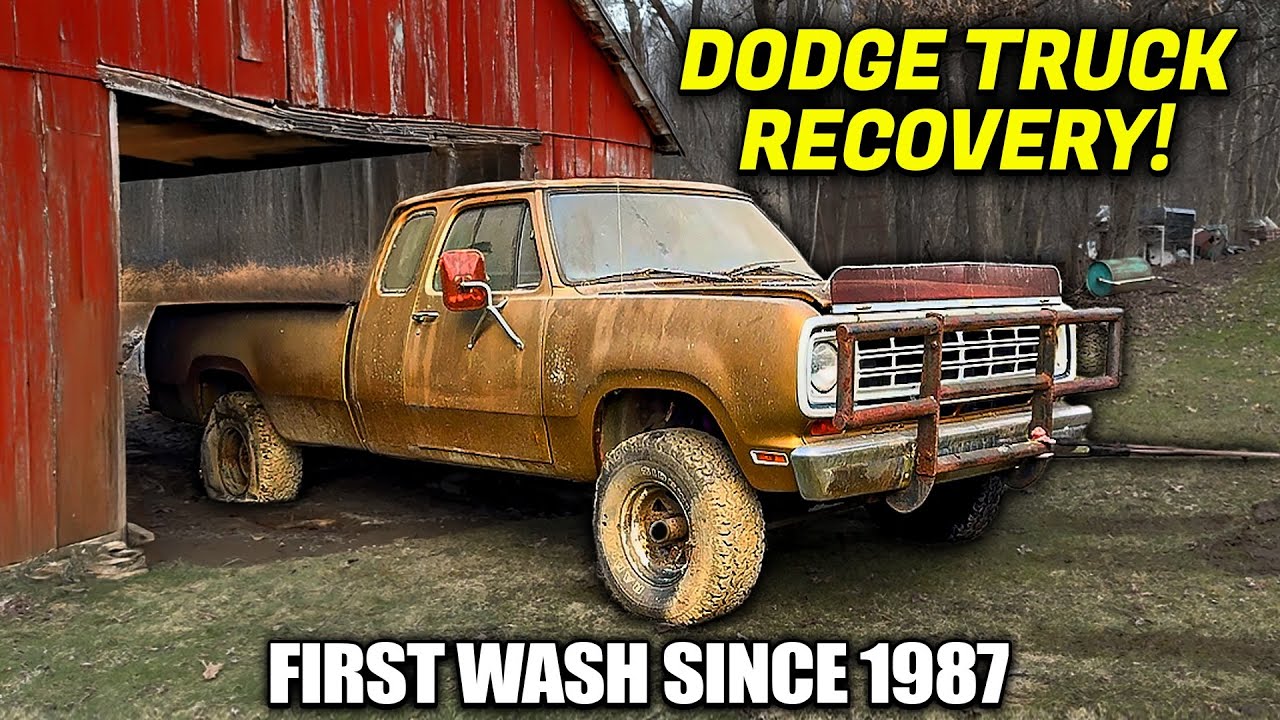 Abandoned 1975 Dodge truck restored after 37 years in hiding