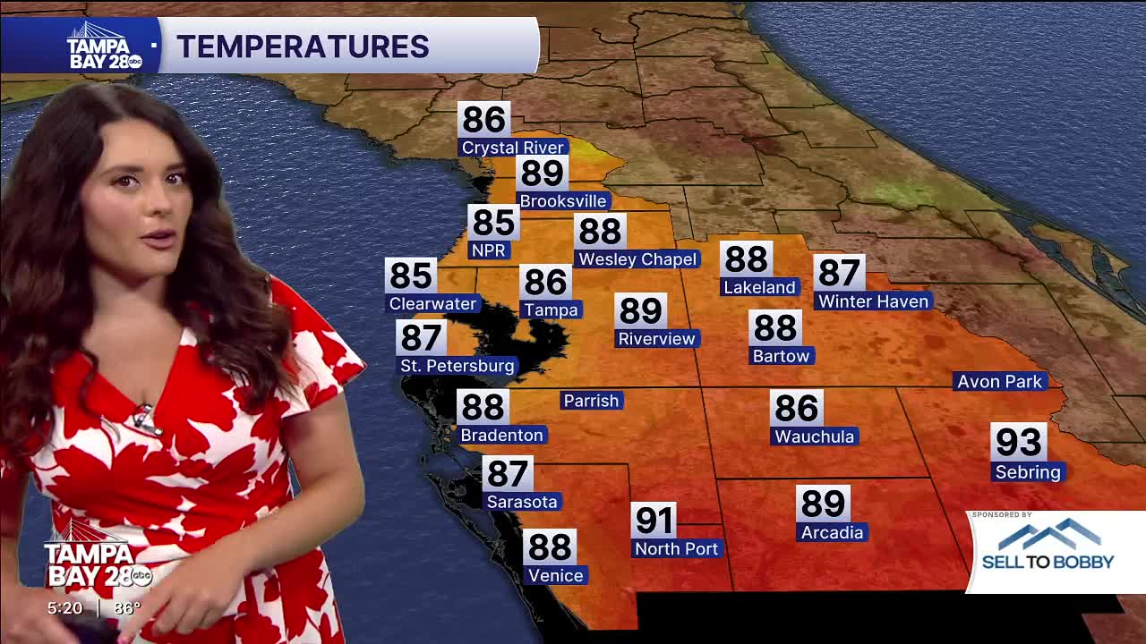 Cloudy skies expected in the Tampa Bay area