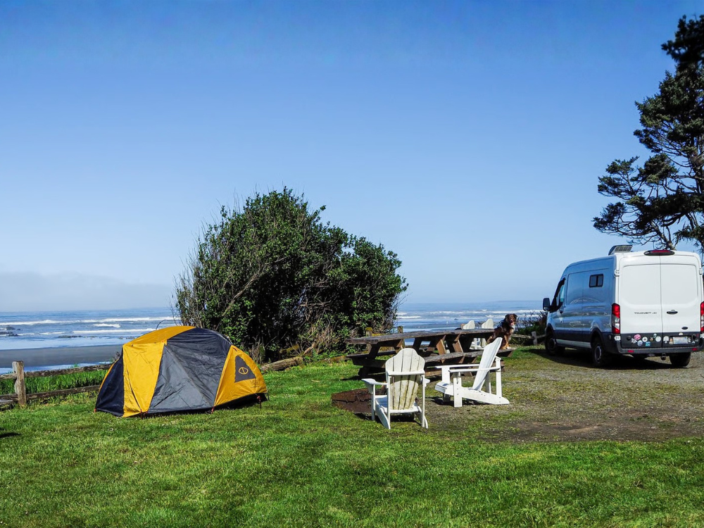 12 coastal camping trips with beach walks, tide pools, and sunset views