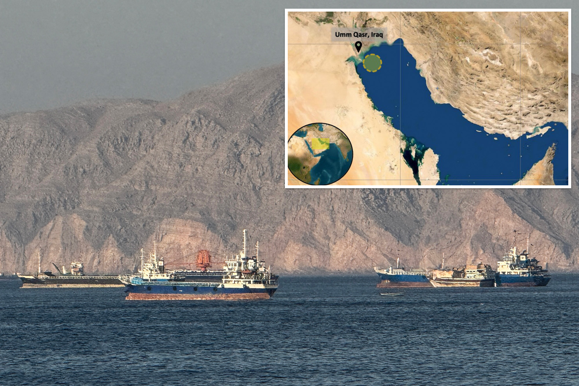 Cargo ship struck by 'unknown projectile' along Iran, Kuwait border in ...