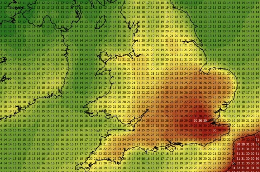 UK weather maps signal another 30C surge