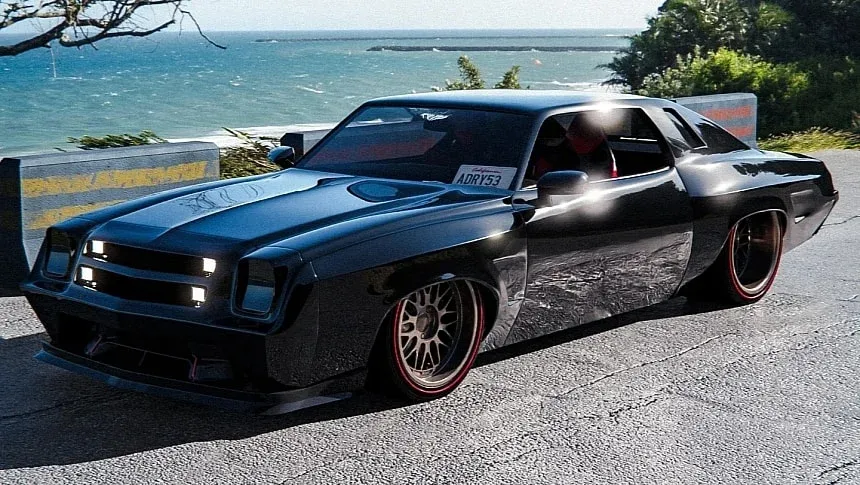 Digital artist reimagines 1975 Chevrolet Chevelle Laguna with modern ...