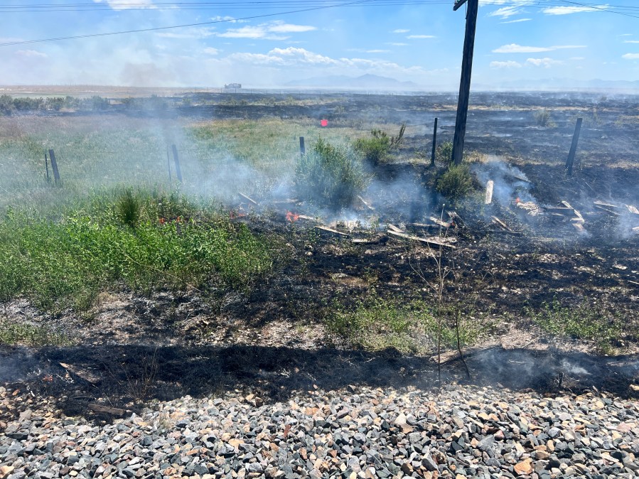 8800 West fire burns 50 acres, likely caused by remote controlled airplane