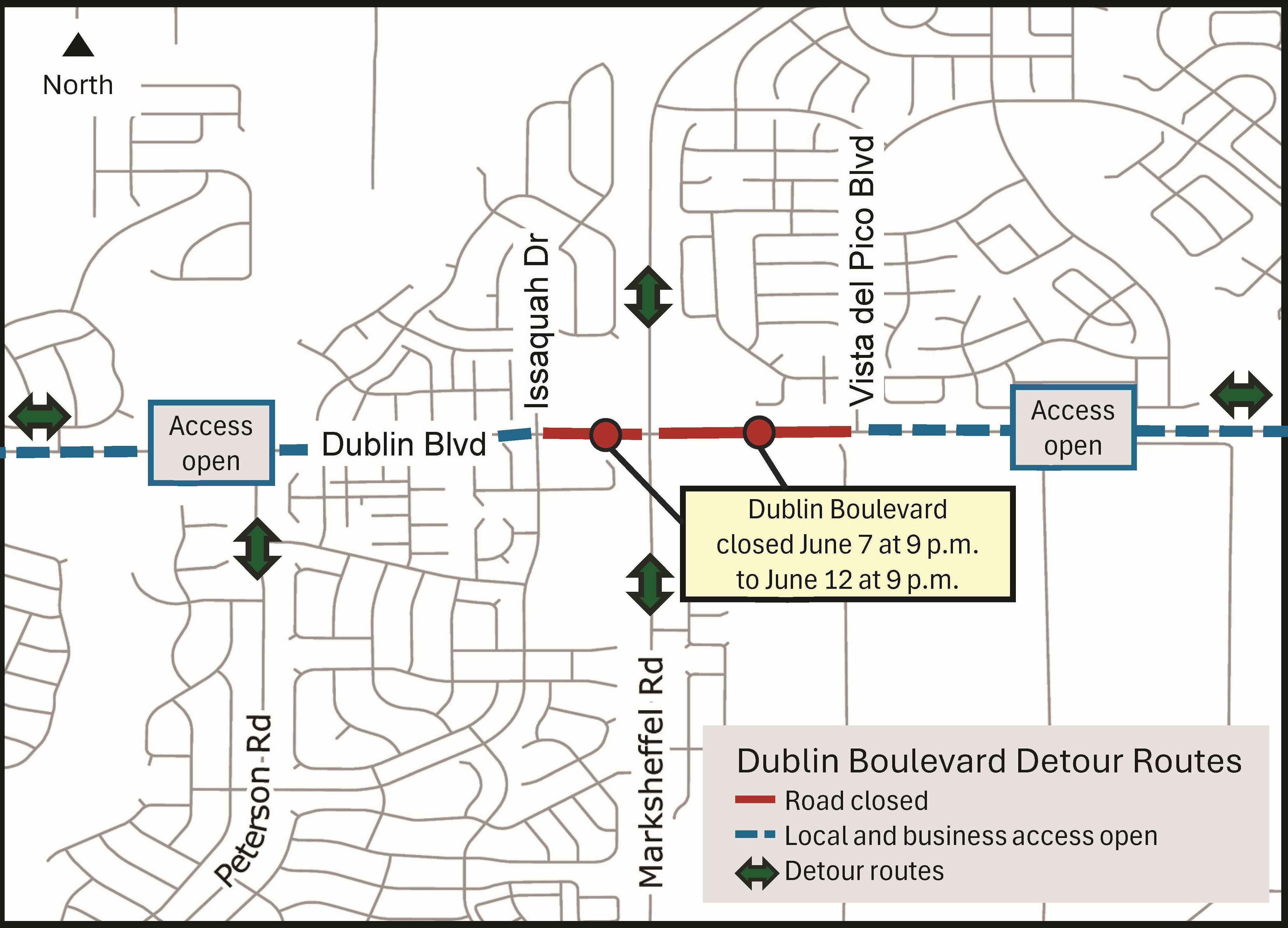 Dublin Boulevard to shift into final traffic configuration this month