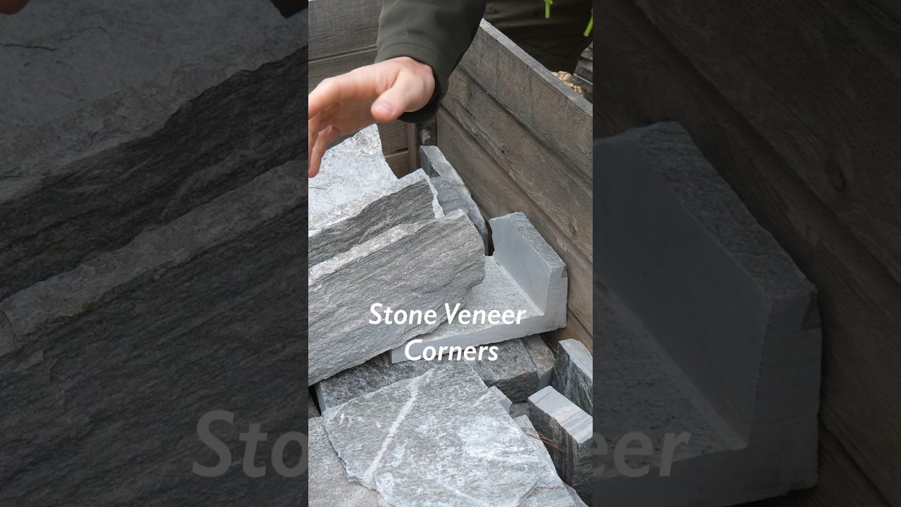 Install stone veneer corners for a polished exterior finish