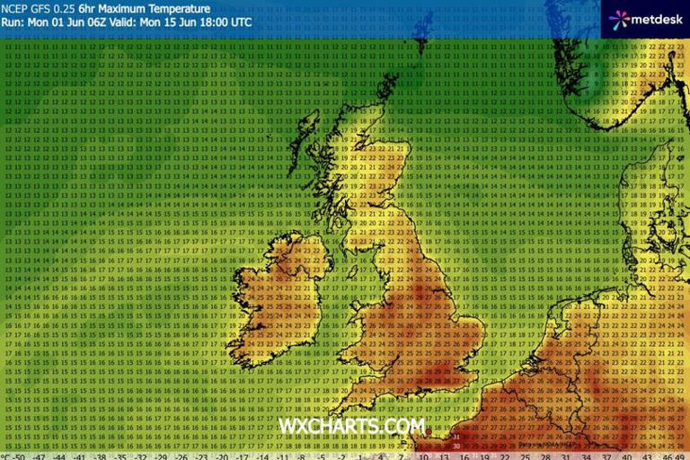 Scotland facing 'higher than average' weather in new UK heat maps