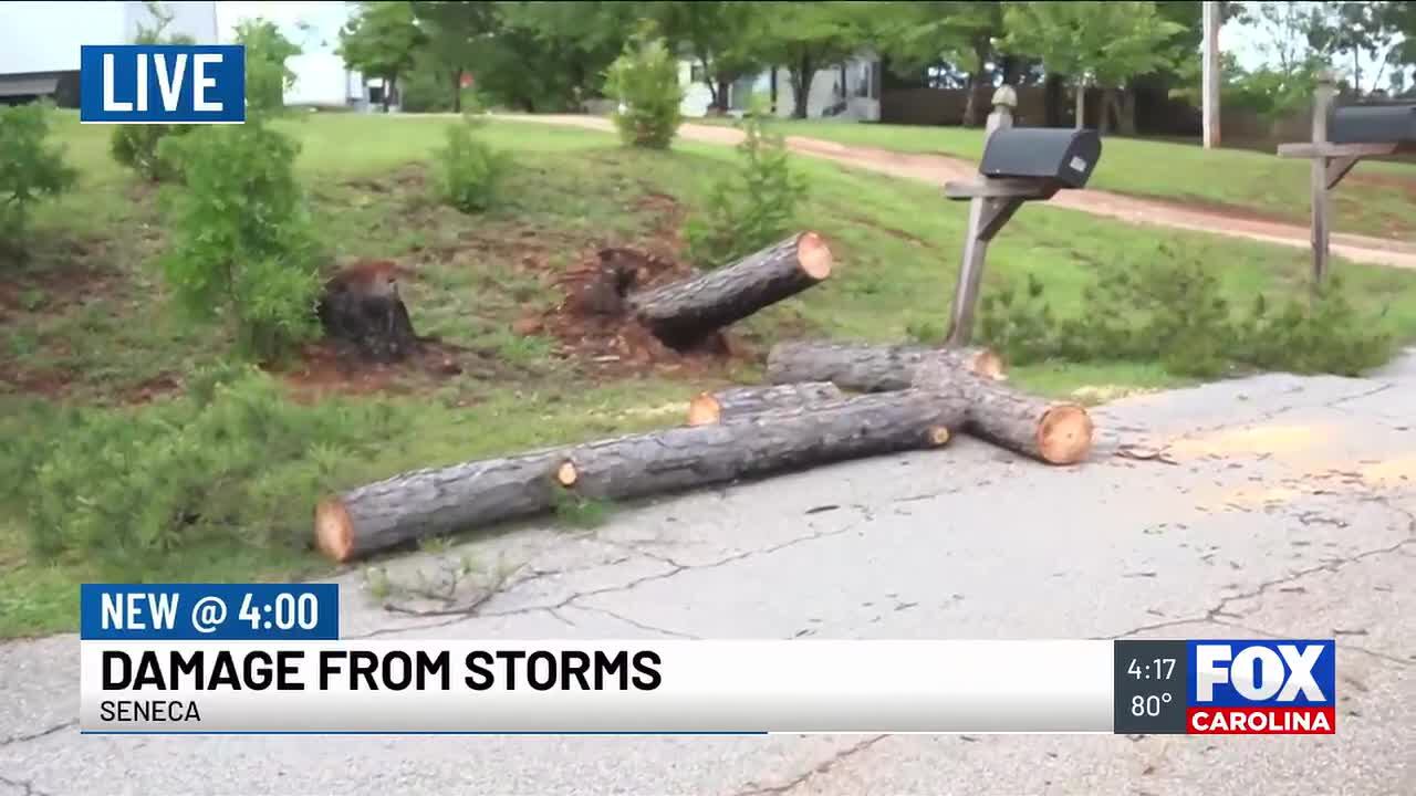 Hail reported; houses, church damaged by downed trees in parts of ...