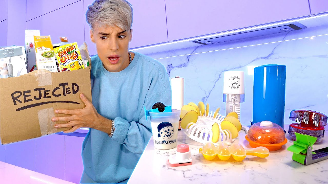 Testing quirky kitchen food gadgets rejected from videos