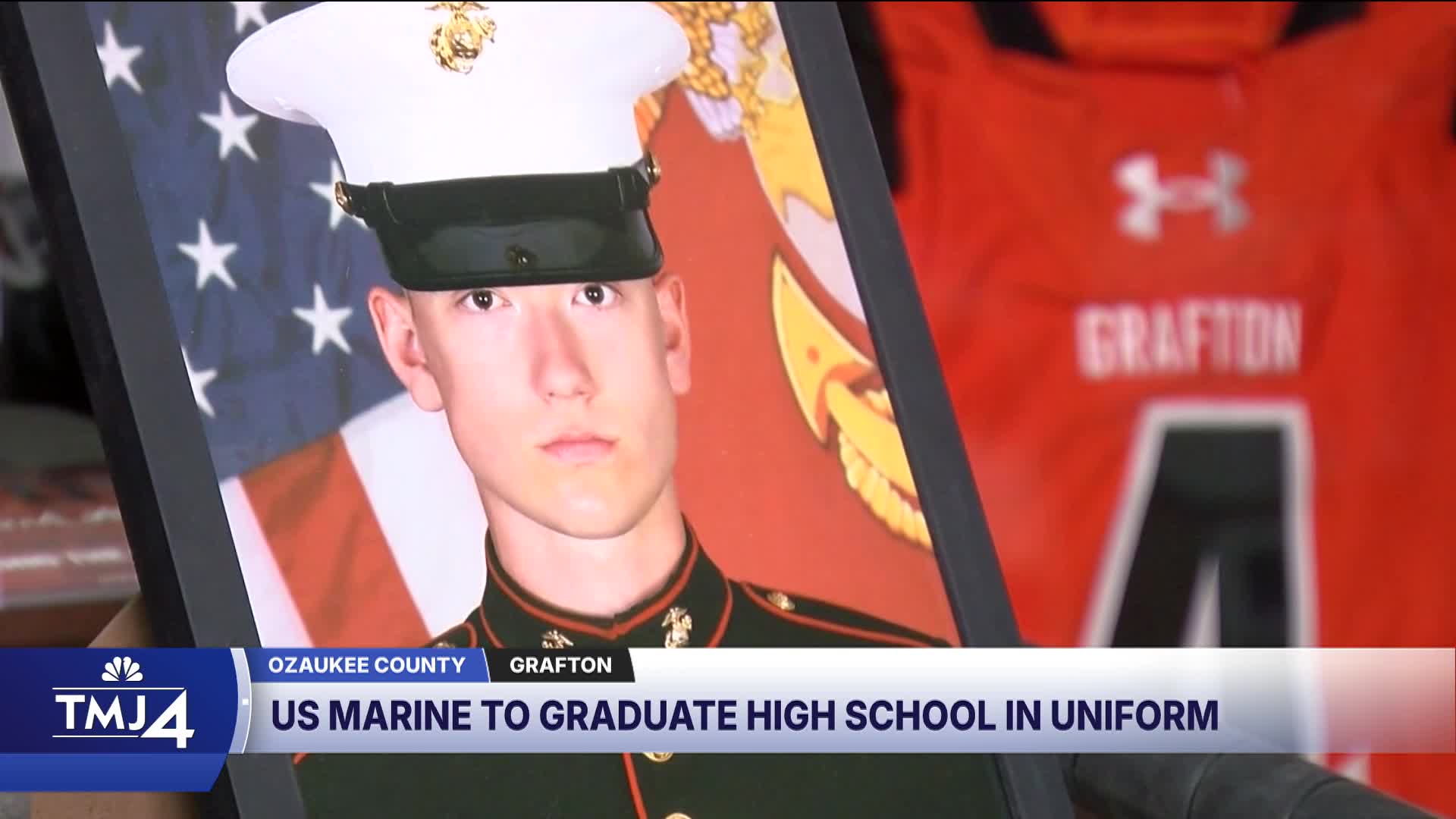 Grafton School District allows Marine Corps graduate to walk in uniform