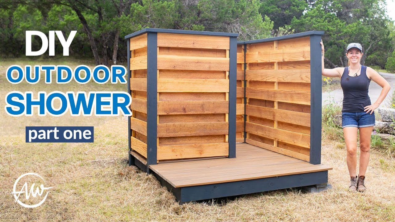 Build a refreshing DIY outdoor shower with easy framing steps