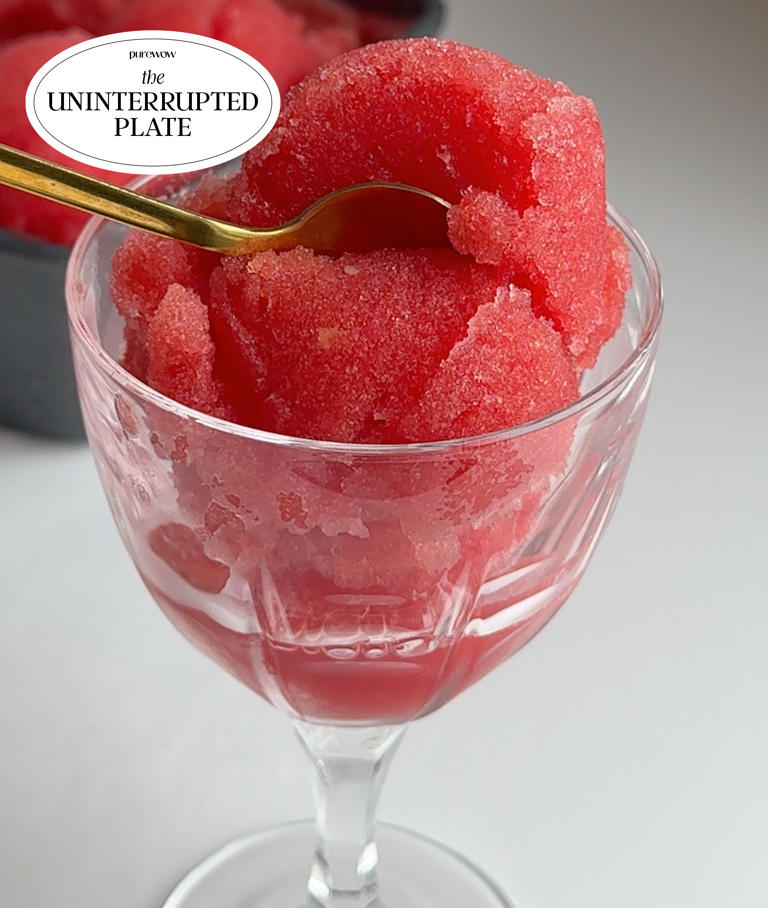 One-ingredient watermelon sorbet