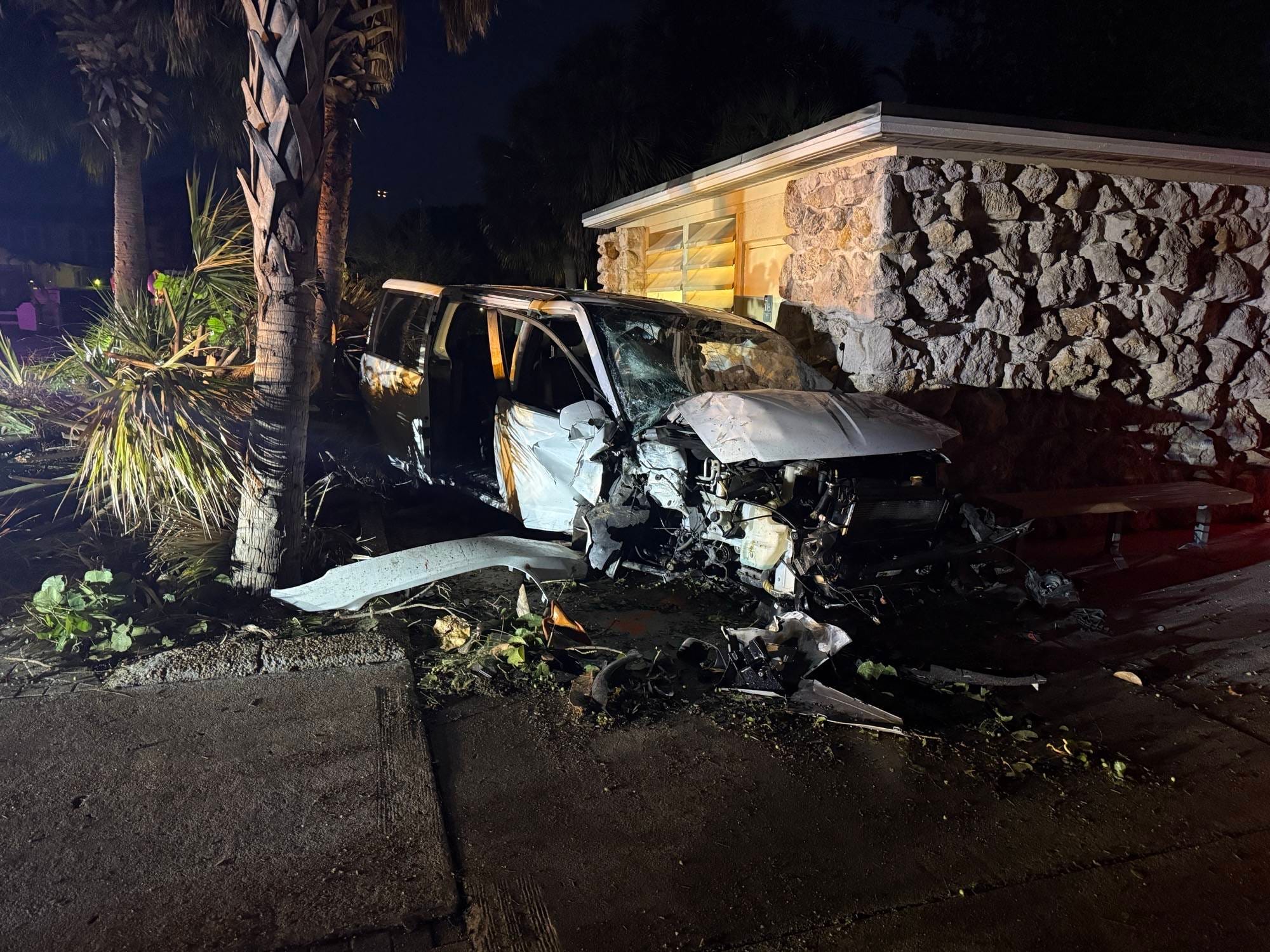 Teens seriously injured after crash into iconic Sarasota County site