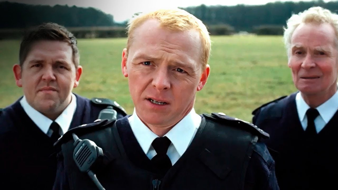 Talking with the country folk (sea mine scene) Hot Fuzz