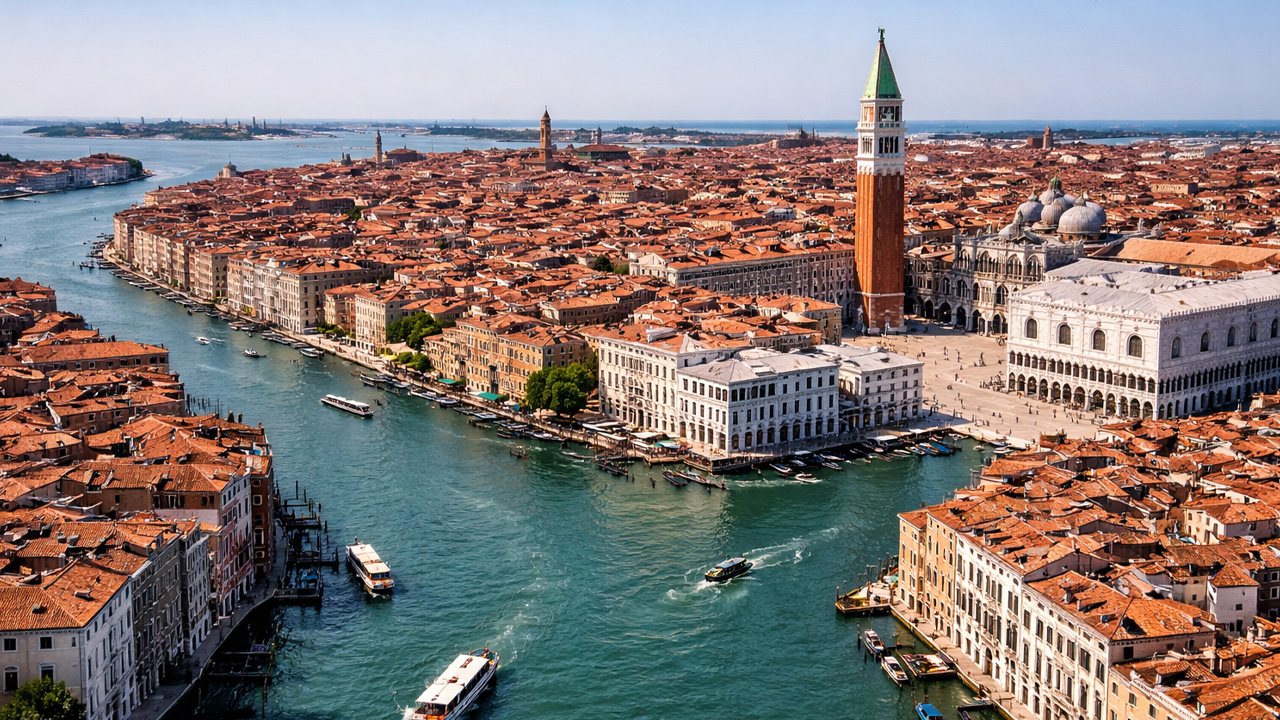 Venice city view across the Grand Canal