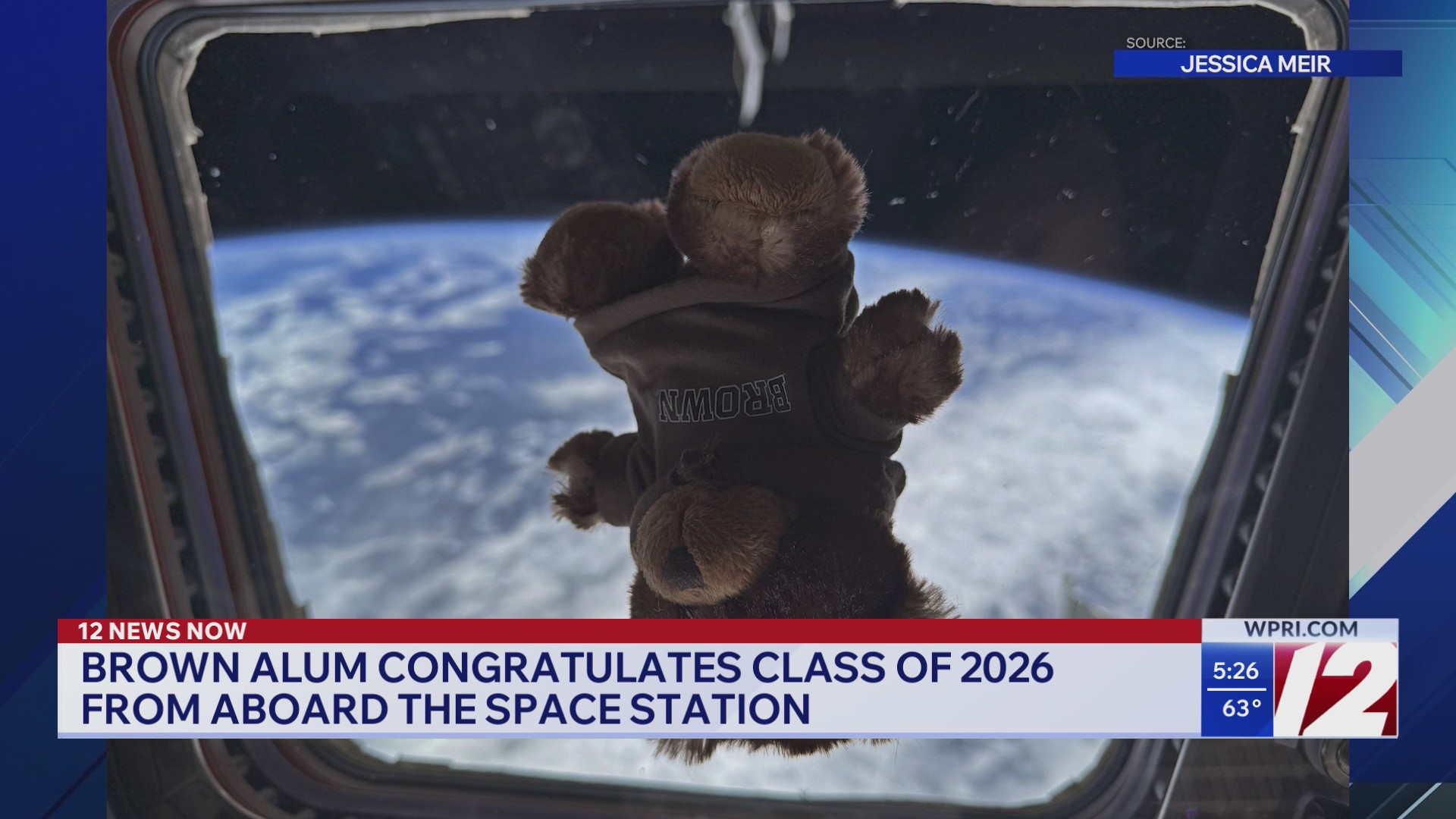 Brown alum congratulates class of 2026 from aboard space station