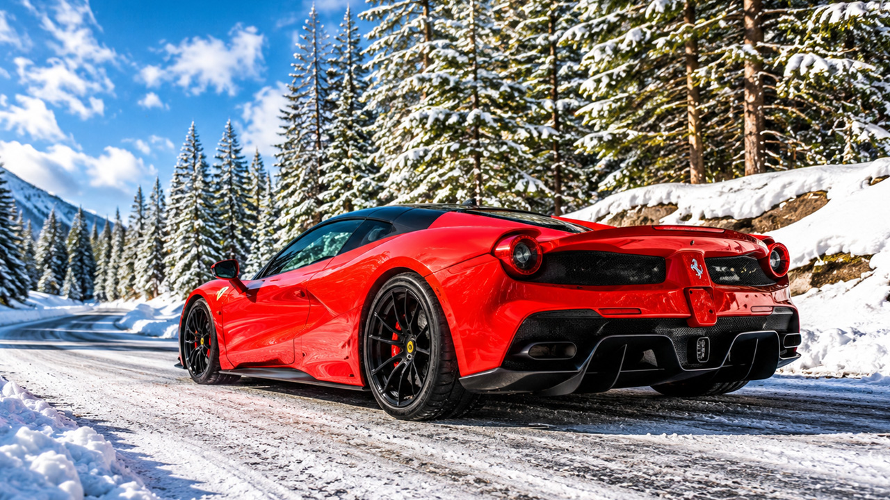 This Ferrari SF90 snow test went wrong