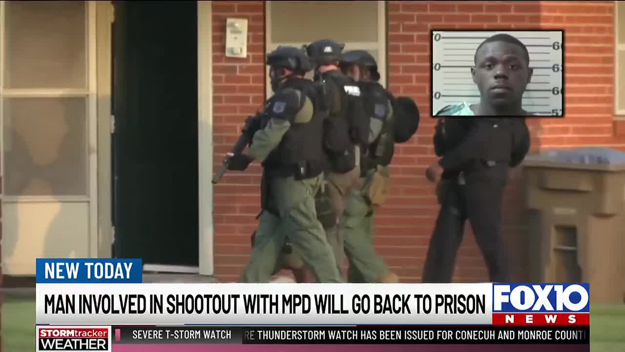 Mobile man involved in 2019 shootout with police ordered back to prison