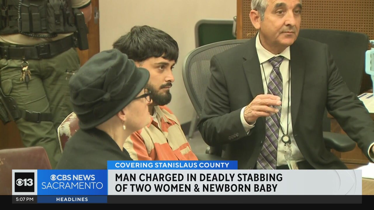 Man charged in deadly triple stabbing in Modesto appears in court