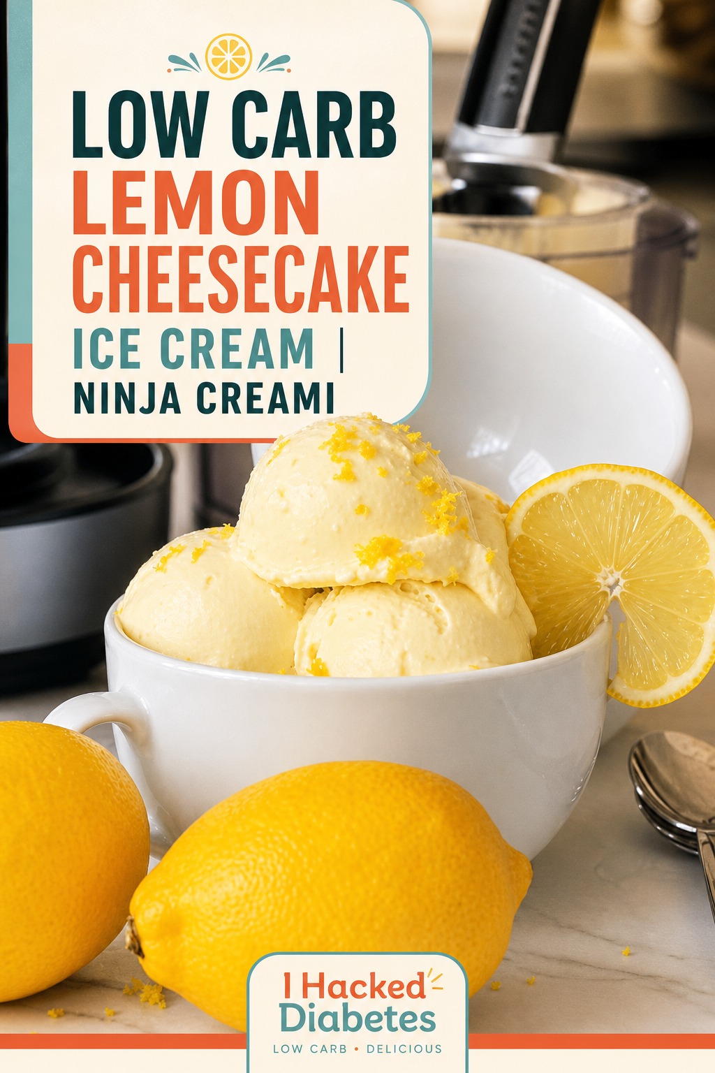 Low carb lemon cheesecake ice cream (Ninja Creami)