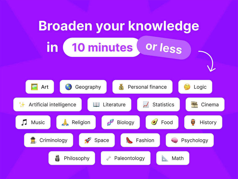 Learn about AI, history, finance, and more with this $40 micro-learning app