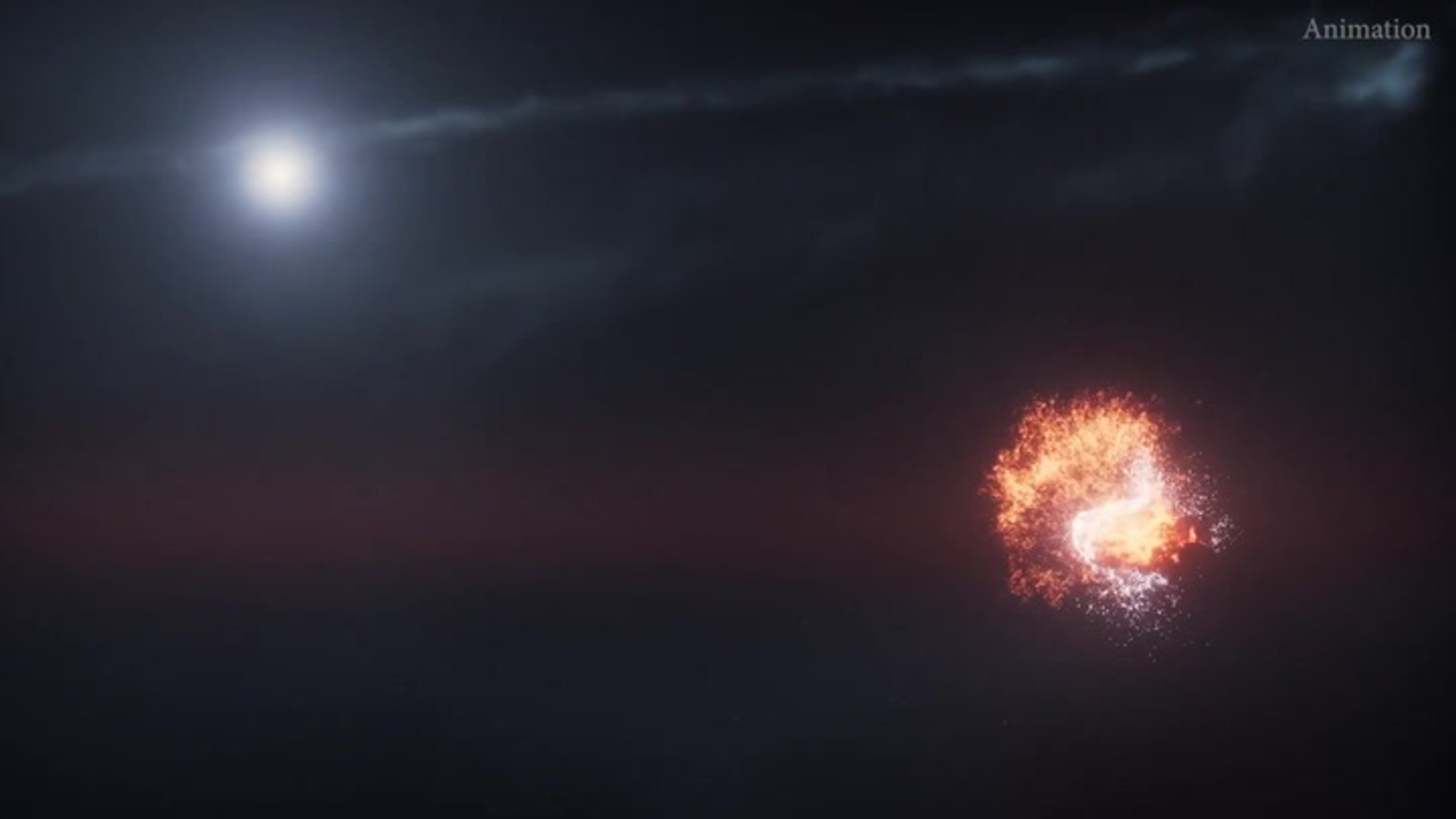 Hubble captures pair of large bodies colliding in nearby star system