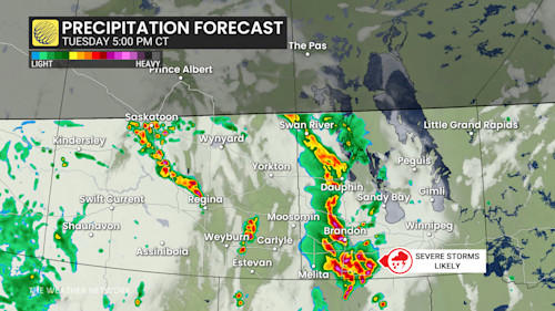 Tornado, hail risk with severe weather chance on the eastern Prairies ...