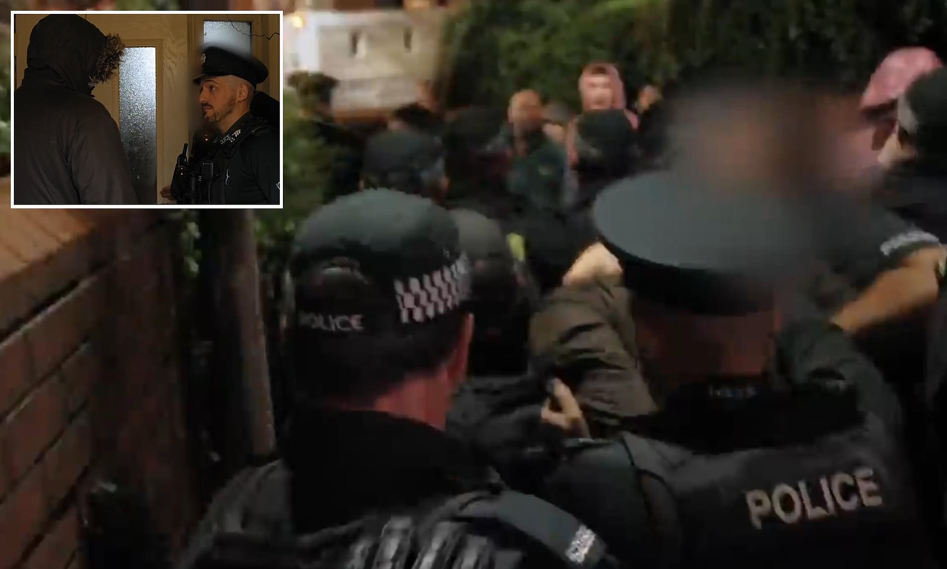 Moment police drag paedophile from his home to protect him from baying ...