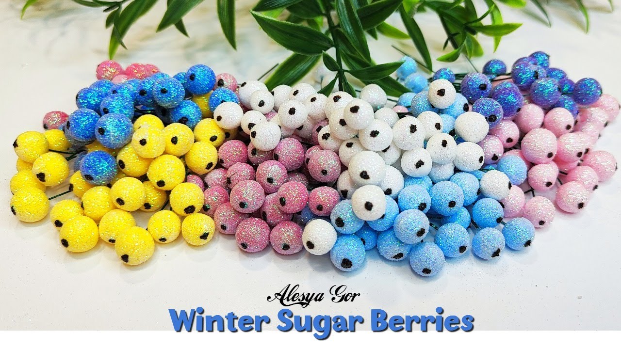 Magical winter berries: DIY sugar frosted decor with air-dry clay!