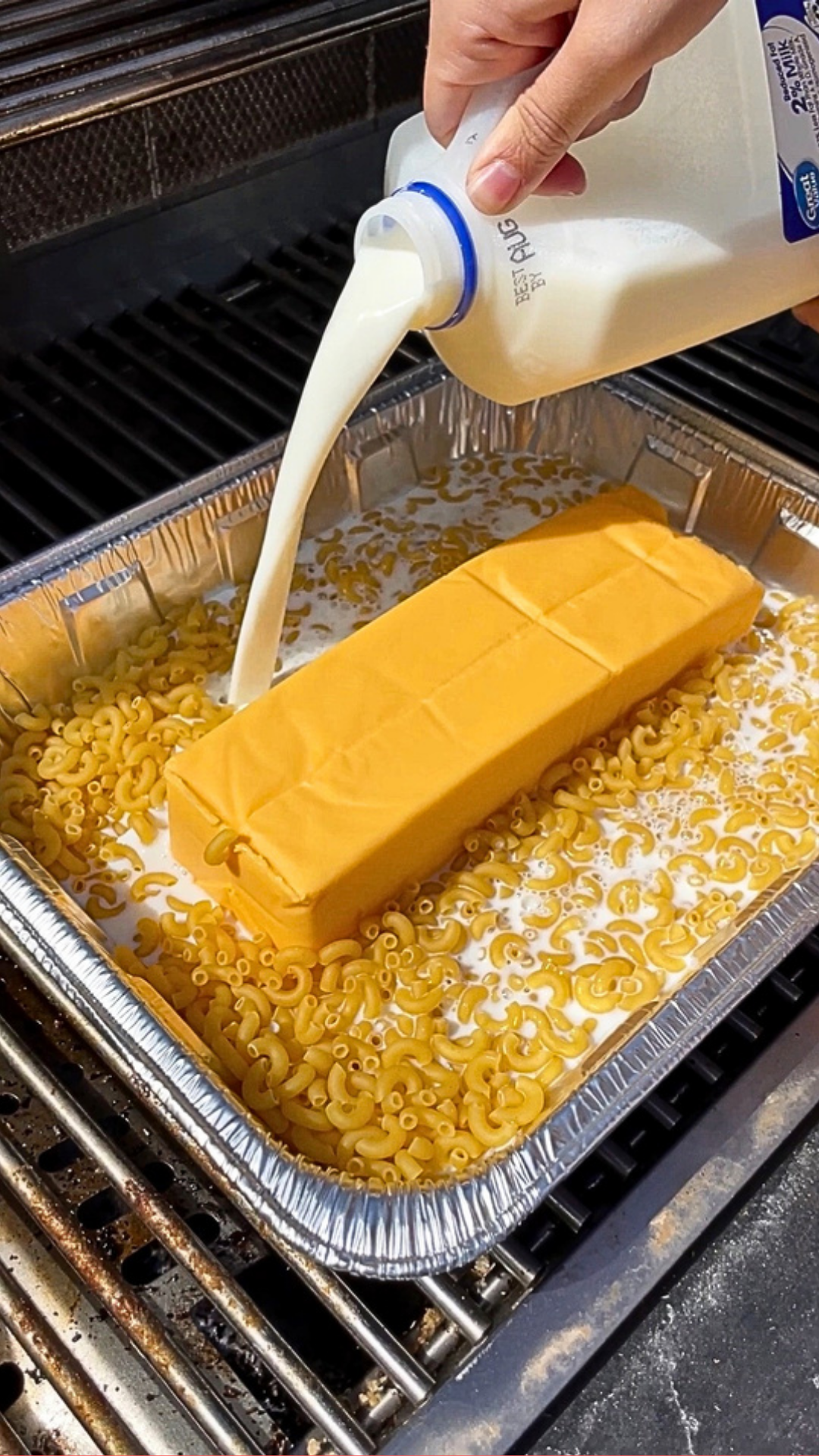 Grilled mac and cheese family recipe style