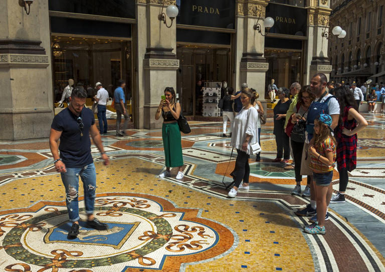 The gouged-out testicles of this bull mosaic in Italy are just two more ...