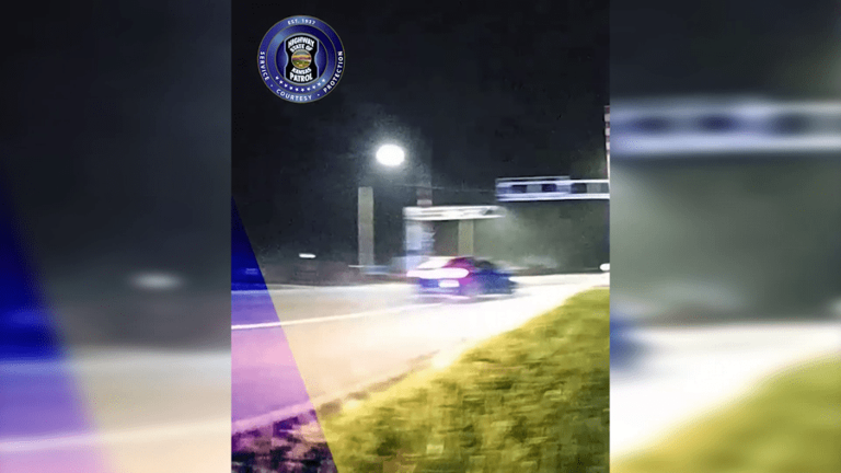Impaired driver hits Kansas Highway Patrol car, narrowly missing officer