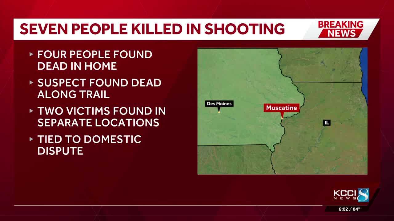 Seven dead after shootings across southeastern Iowa, police say