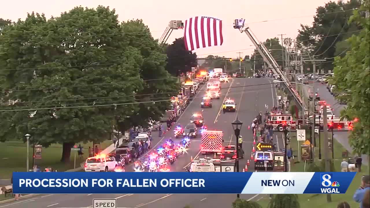 Procession held in Berks County to honor fallen officer