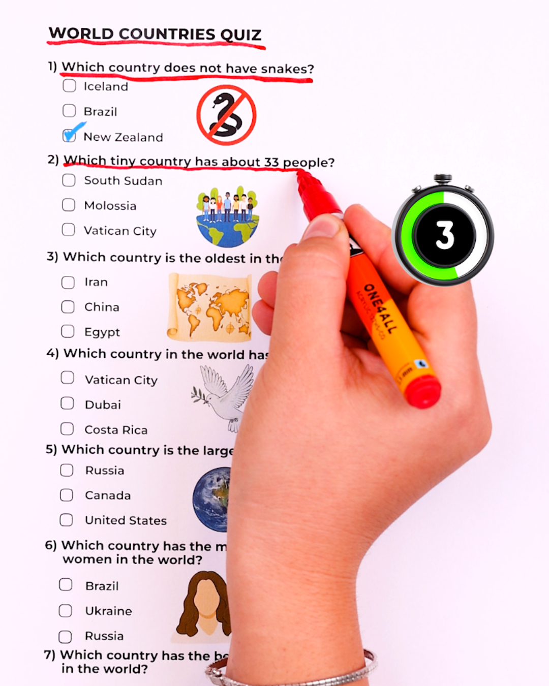 Test your knowledge of countries 🤔 ️