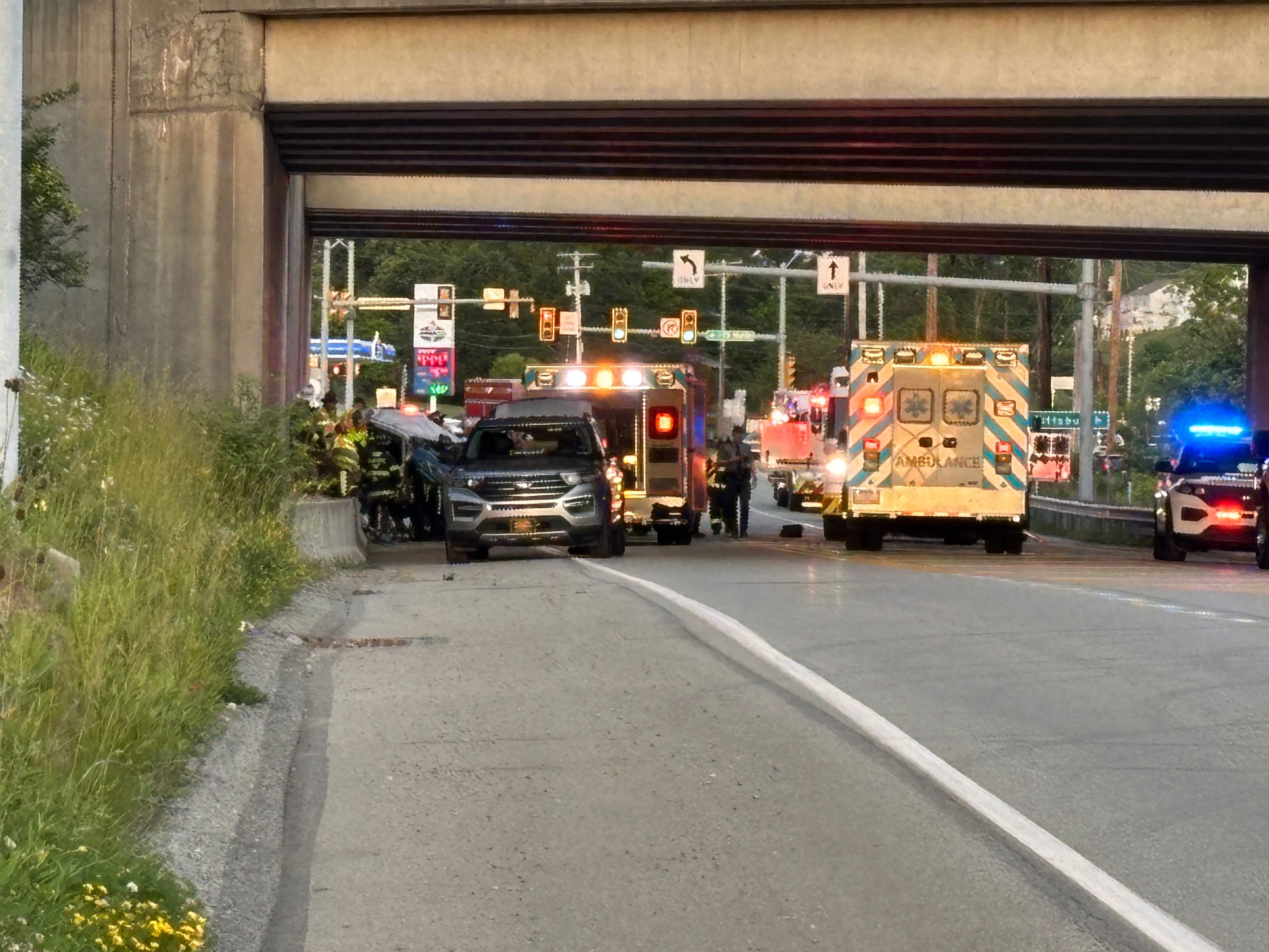 Person injured after vehicle rolls off I-79, onto Route 519 in ...