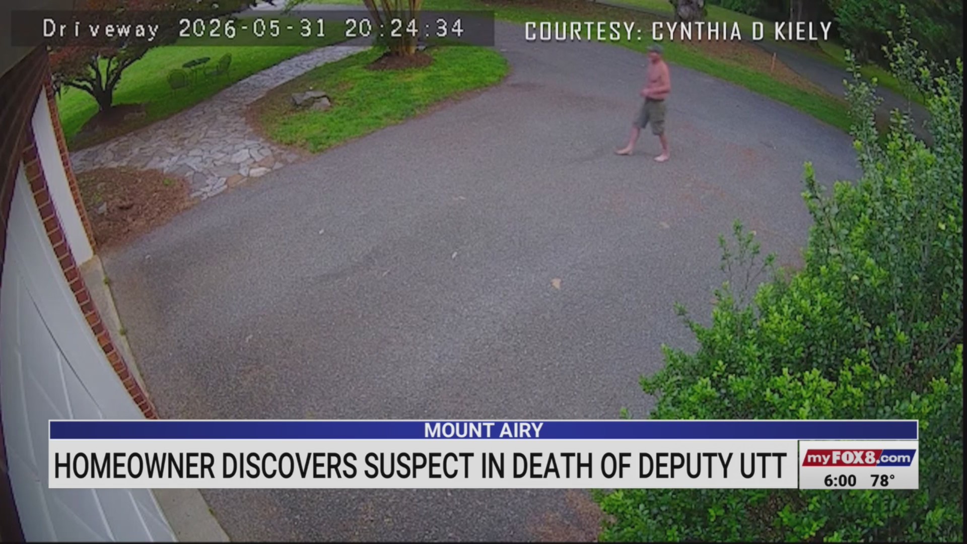 Mount Airy homeowner discovers suspect in death of Deputy Utt