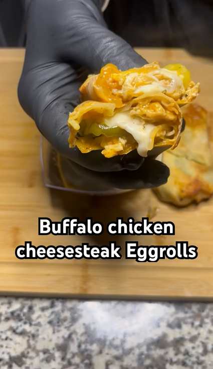 Buffalo chicken eggrolls 🤤🔥 crispy, cheesy, and loaded with flavor ...