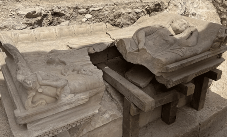 Monumental tomb unearthed in ancient Olympos hints at city’s elite past