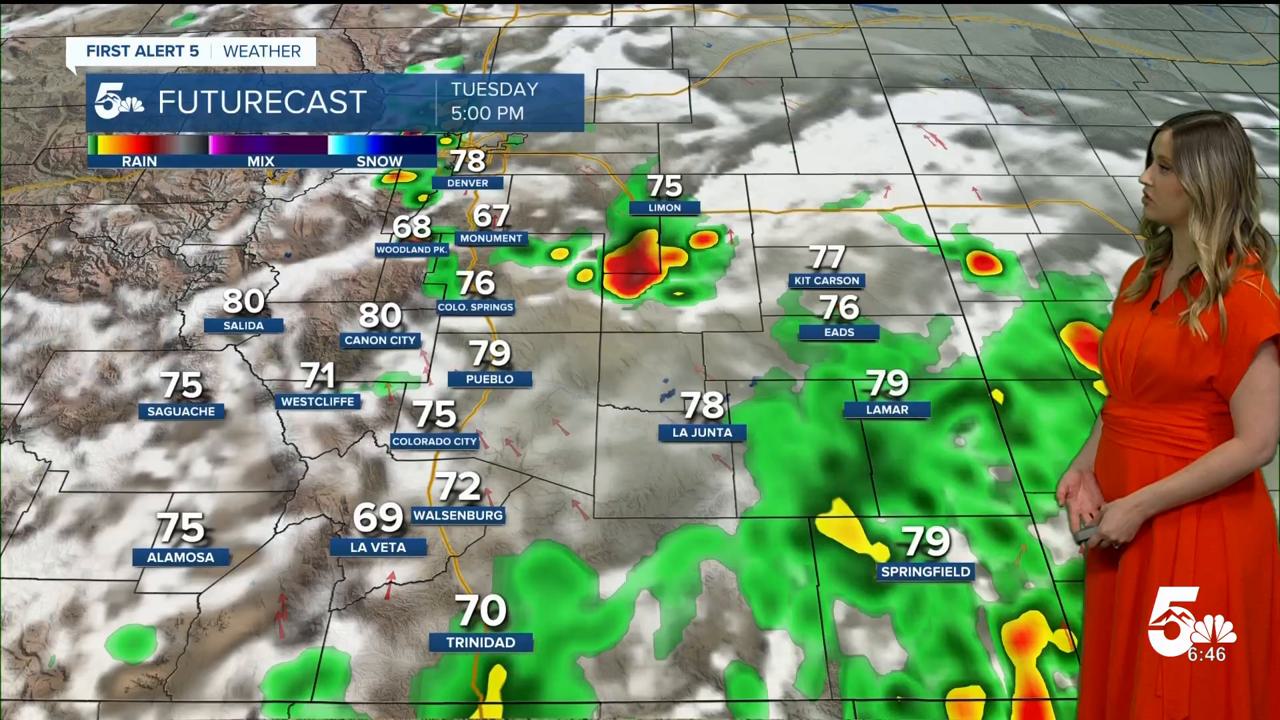The threat of strong thunderstorms lingers through mid-week in Colorado