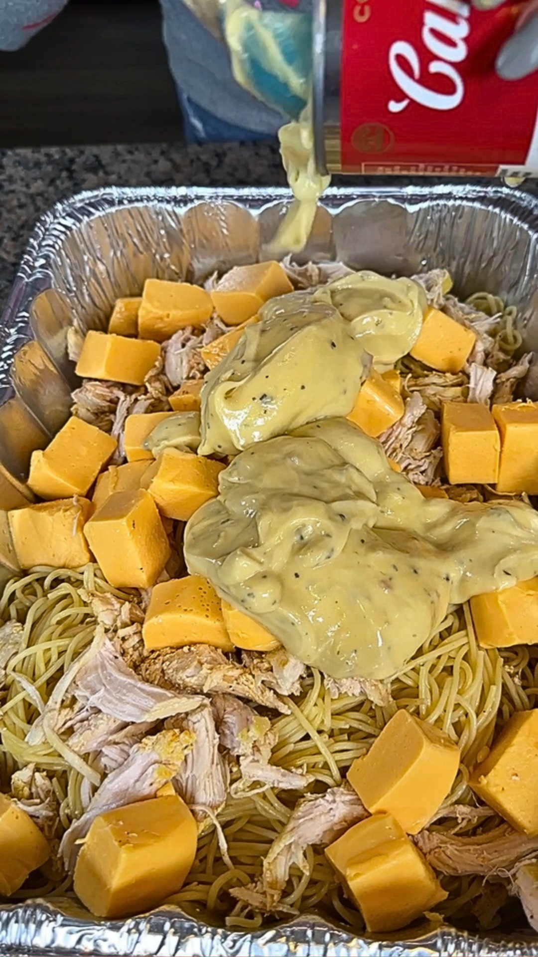 Creamy chicken spaghetti dinner recipe