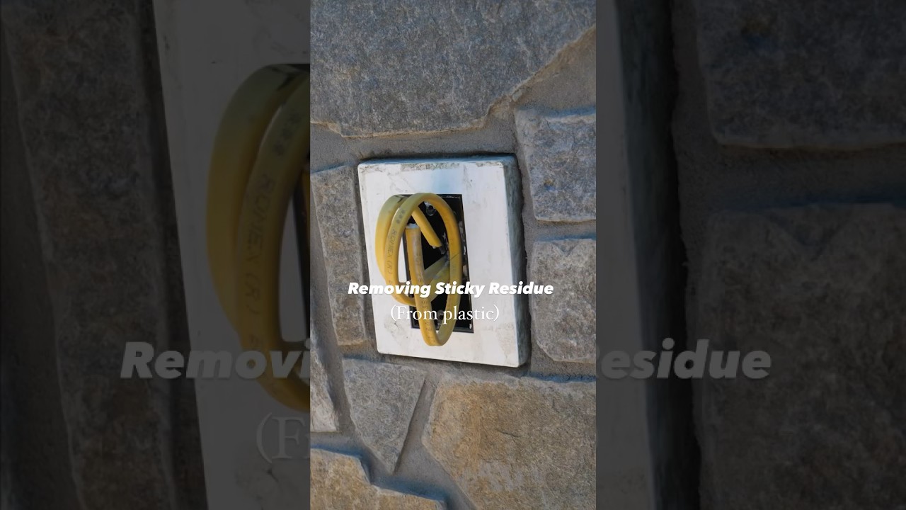 Remove sticky residue from plastic surfaces using simple solutions