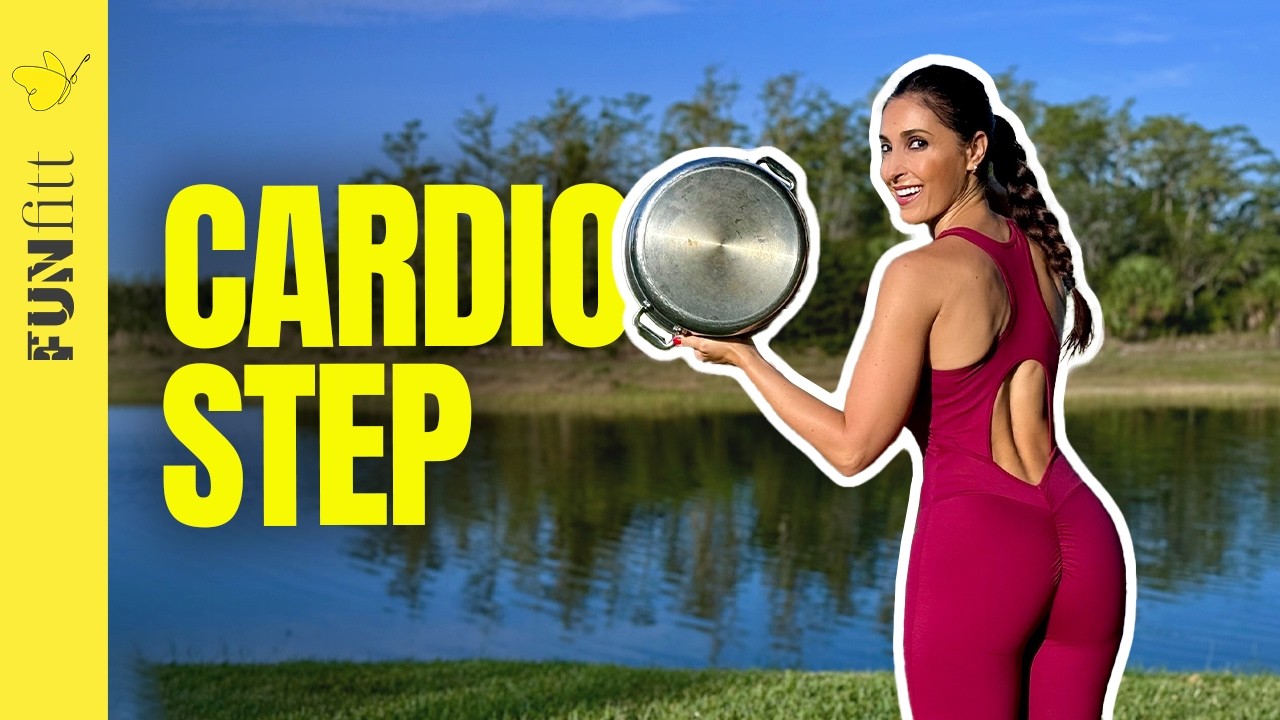 Burn calories with cardio step using a pot!