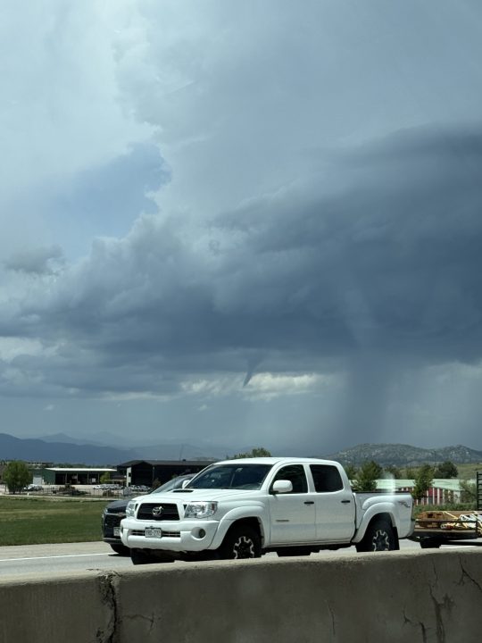 Funnel clouds spotted around Colorado during severe weather Monday