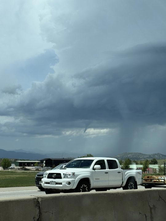Funnel clouds spotted around Colorado during severe weather Monday