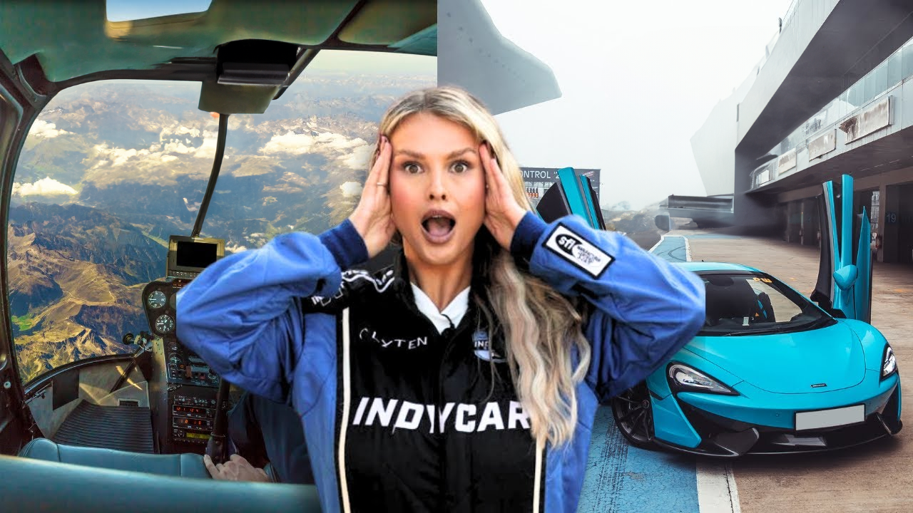 Flew a helicopter to a racetrack and hit 165 mph in an IndyCar