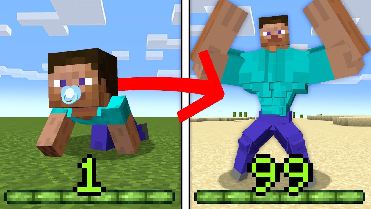 Minecraft, but from baby to god