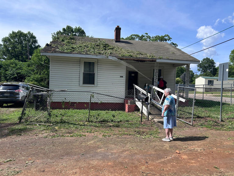 Hail reported; houses, church damaged by downed trees in parts of ...